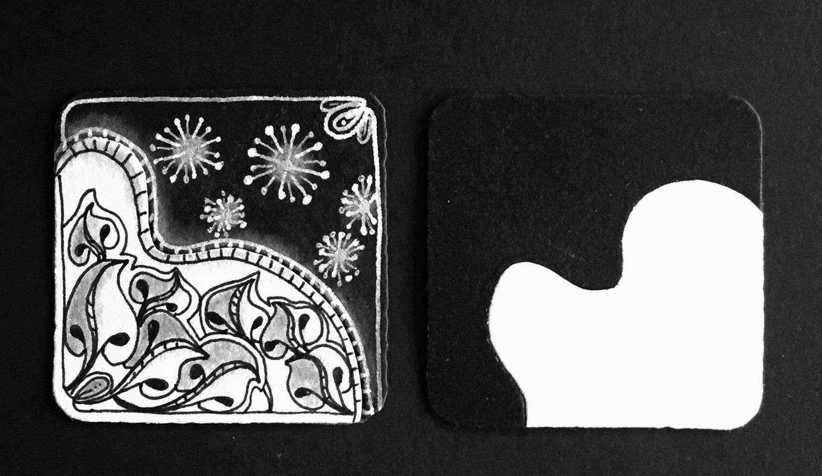 “White Ink on Black Paper” ….. – TANGLES BY THE SEA